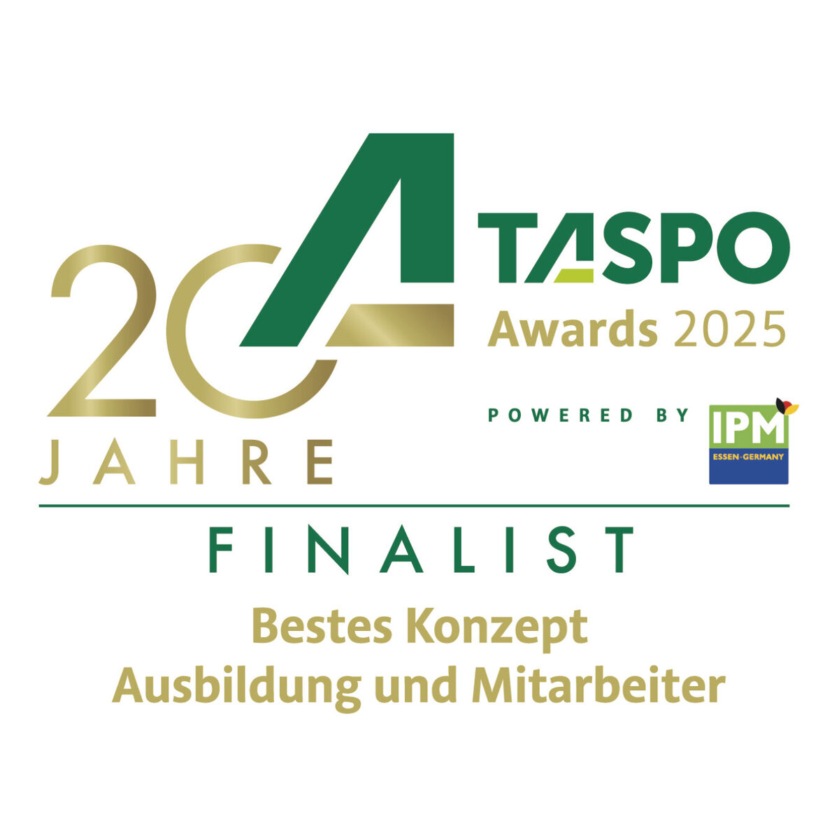Gewinner TASPO Awards 2025 - Für bestes Konzept Ausbildung und ...